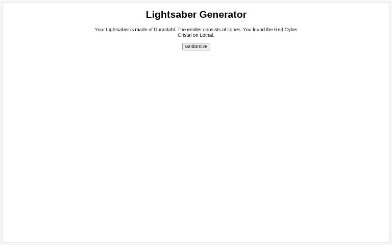 Lightsaber Generator
