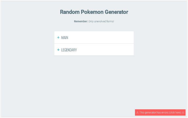 Random Pokemon Generator