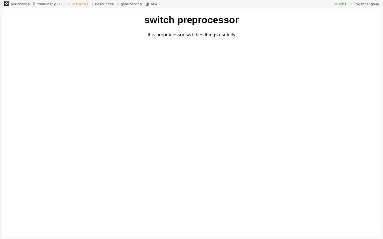 switch preprocessor ― Perchance Generator