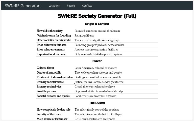 SWN:RE Society Generator (Full)