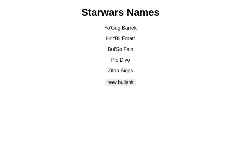Starwars Names ― Perchance Generator