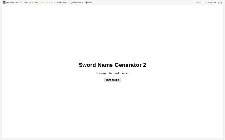 Sword Name Generator 2