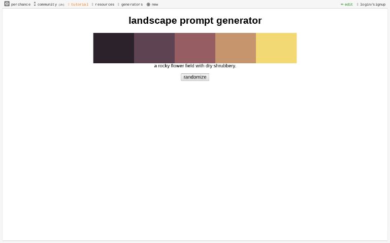 landscape prompt generator