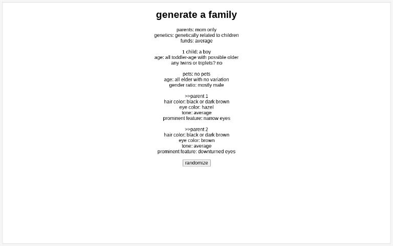 generate a family