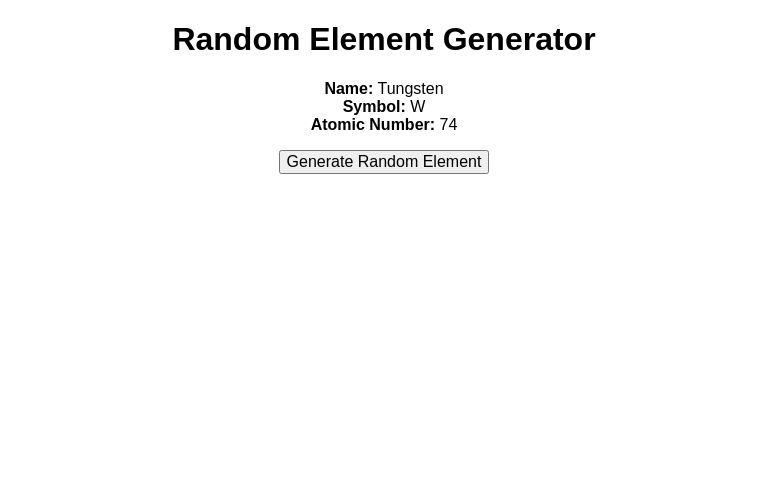 Random Element Generator
