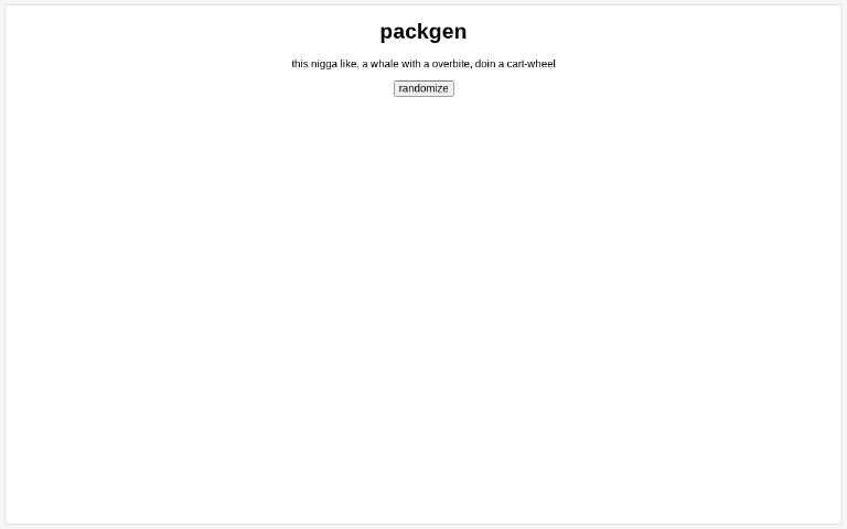 packgen ― Perchance Generator