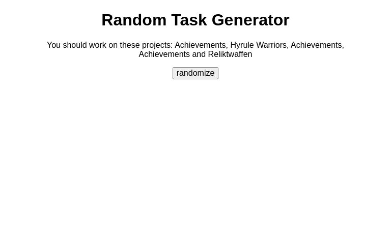 Random Task Generator