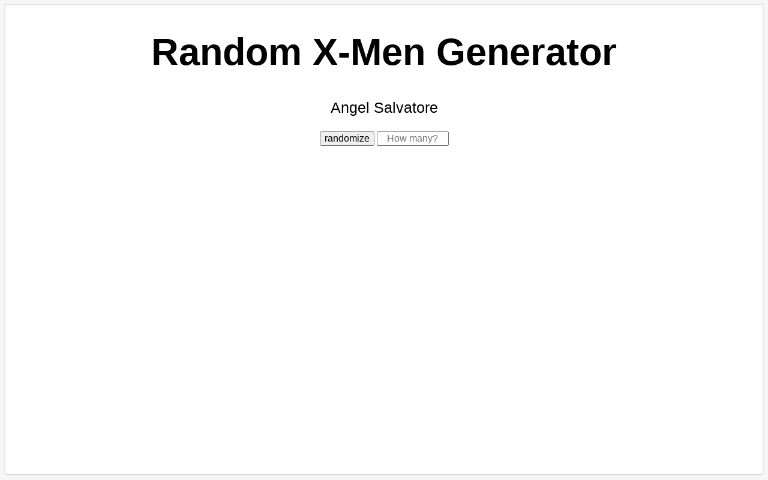 Random X-Men Generator