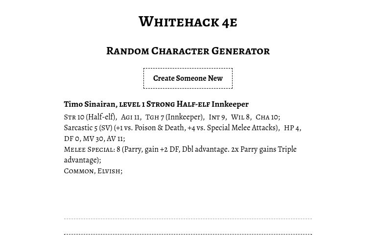 Whitehack 4e ― Perchance Generator