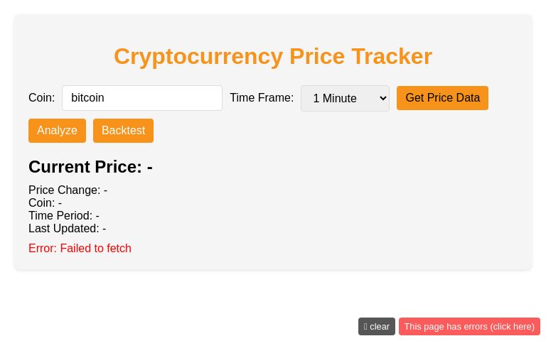 Cryptocurrency Price Tracker ― Perchance Generator