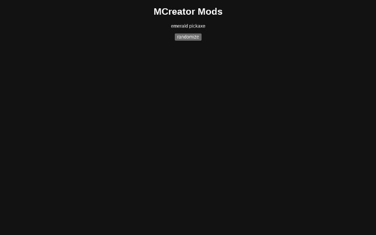 MCreator Mods ― Perchance Generator