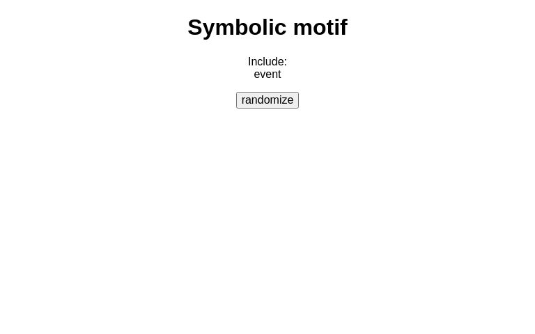 Symbolic motif ― Perchance Generator