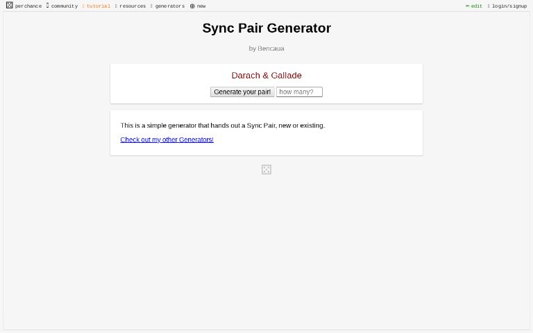 Sync Pair Generator