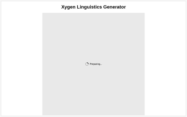 Xygen Linguistics Generator