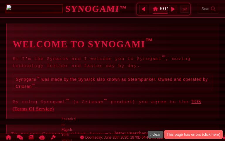 Welcome to SYNOGAMI™ ― Perchance Generator