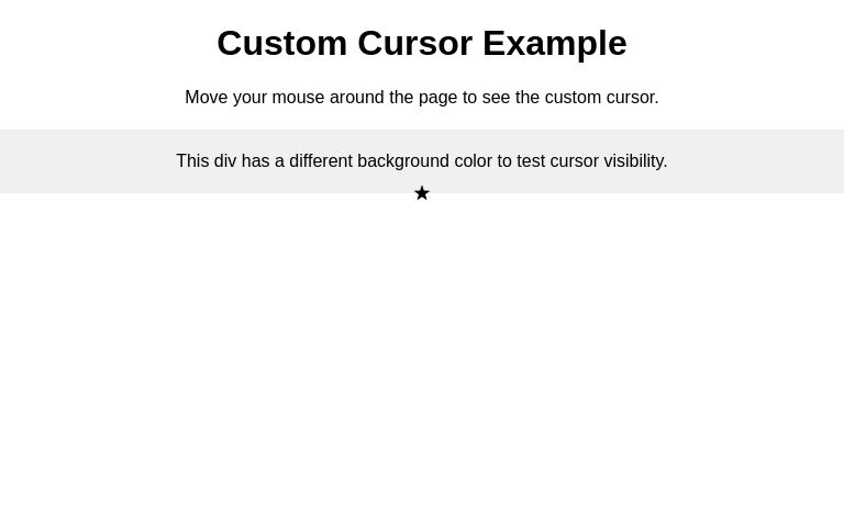 Custom Cursor Example ― Perchance Generator