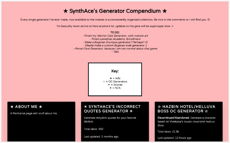 SynthAce's Generator Compendium ★