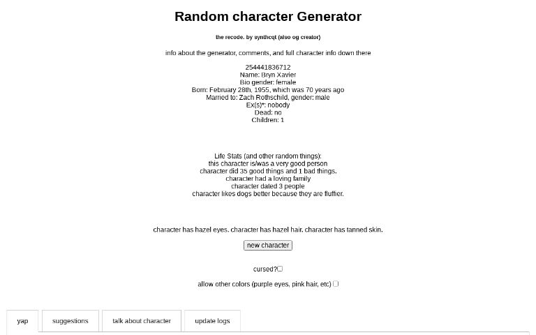 Random character Generator