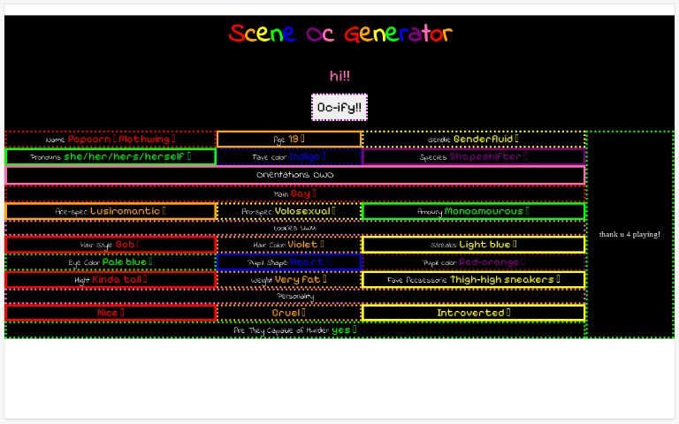 Scene Oc Generator