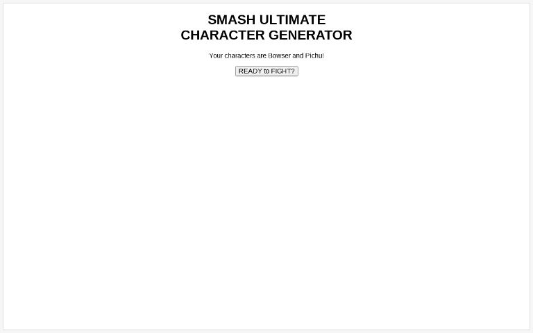 SMASH ULTIMATE CHARACTER GENERATOR