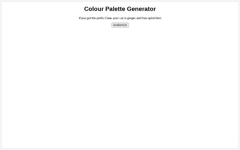 Colour Palette Generator