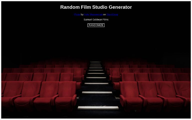 Random Film Studio Generator