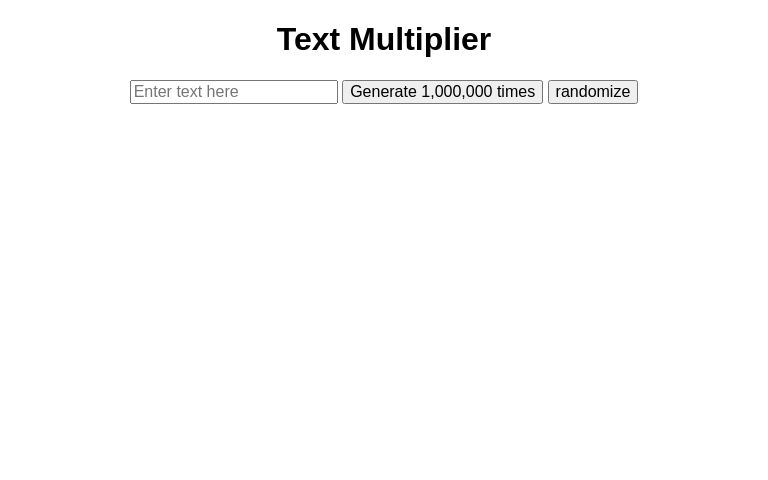 Text Multiplier ― Perchance Generator