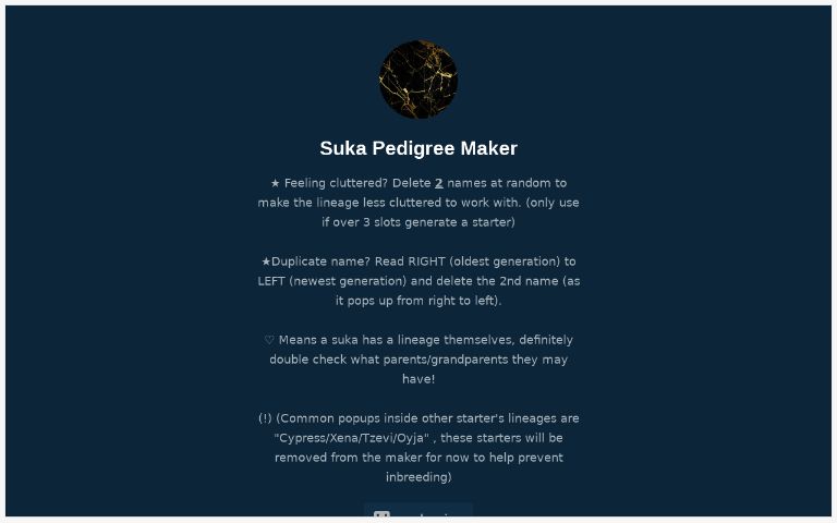 Suka Pedigree Maker ― Perchance Generator