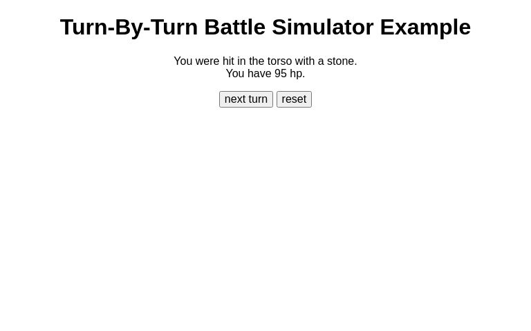 Turn-By-Turn Battle Simulator Example ― Perchance Generator