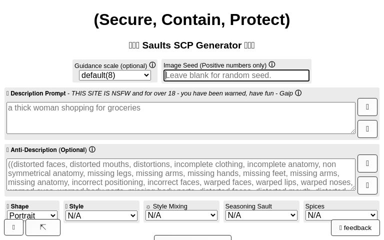 (Secure, Contain, Protect) ― Perchance Generator