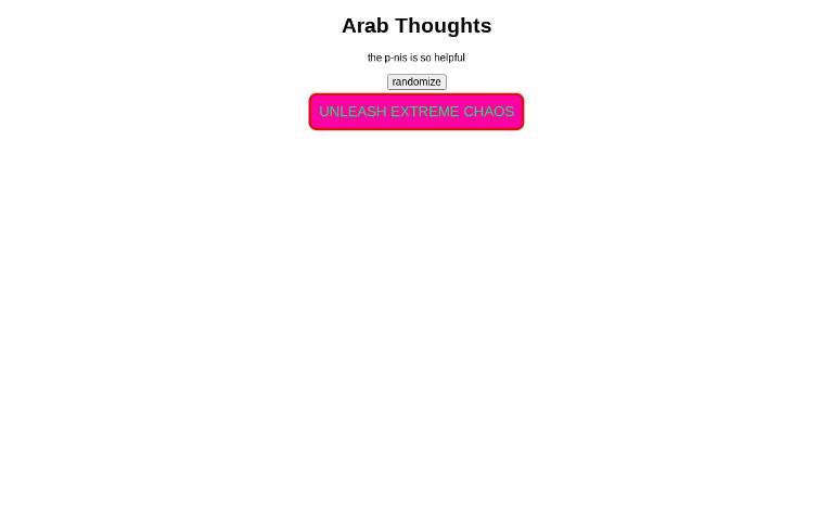 Arab Thoughts ― Perchance Generator