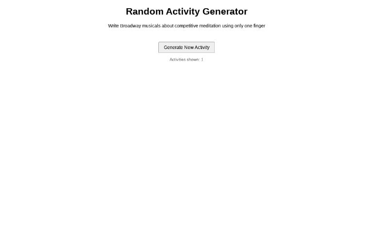 Random Activity Generator