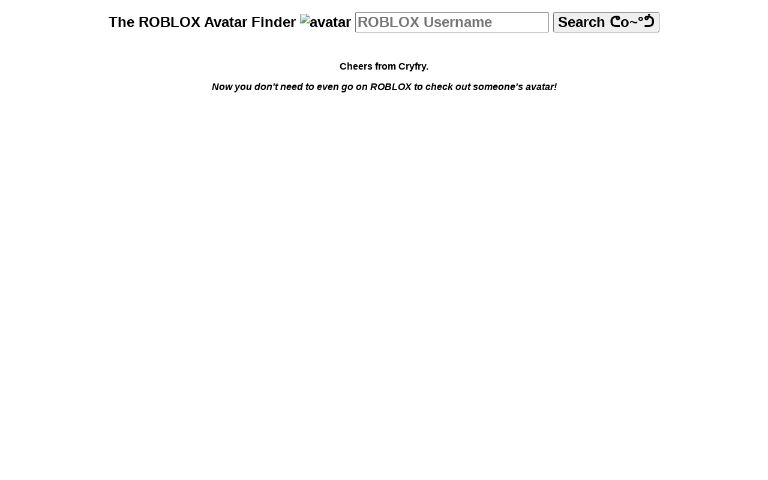 The ROBLOX Avatar Finder ― Perchance Generator