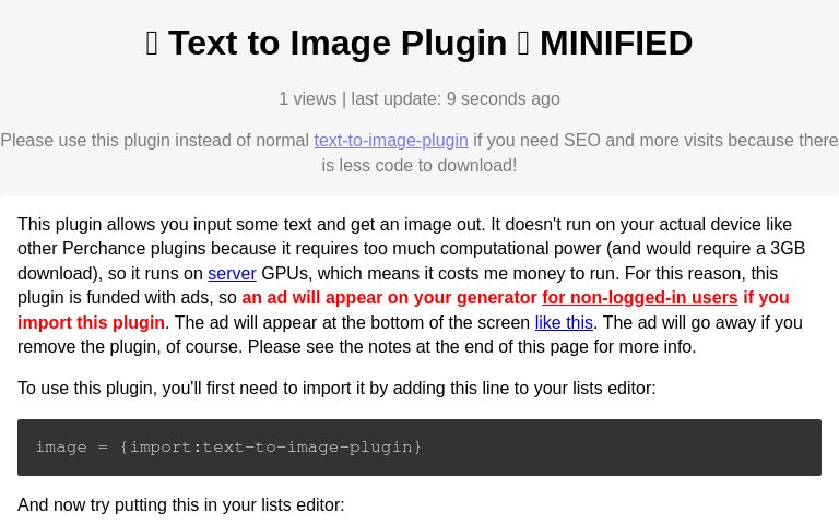 🤖 Text to Image Plugin 🎨 MINIFIED