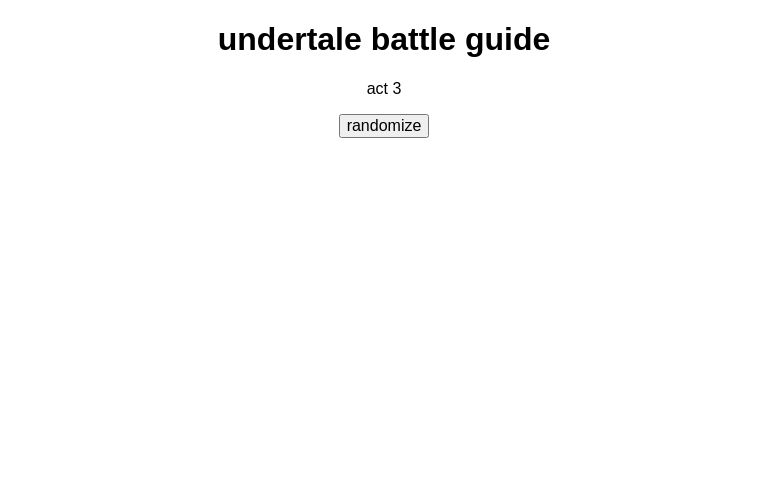 undertale battle guide ― Perchance Generator