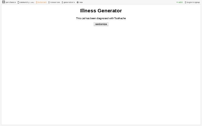 Illness Generator