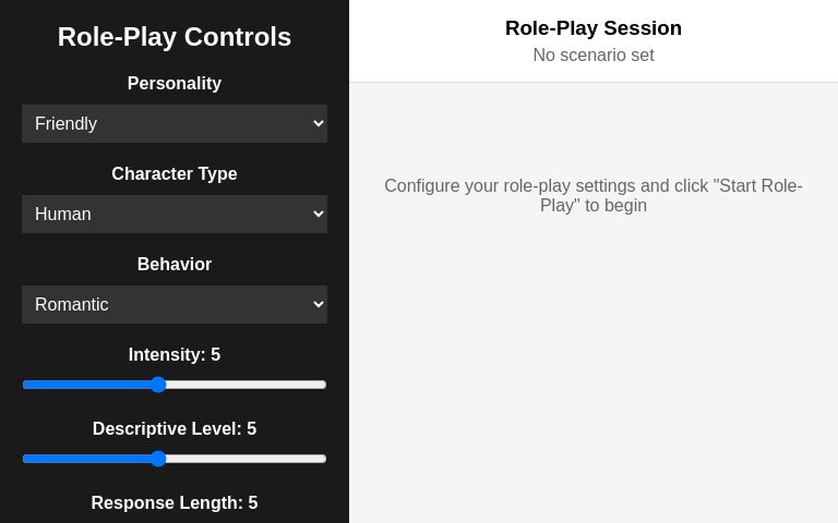 Role-Play Controls ― Perchance Generator