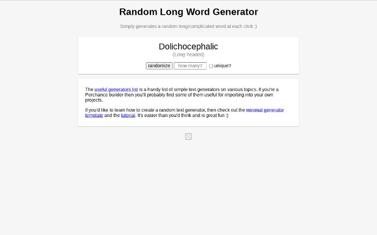Random Long Word Generator