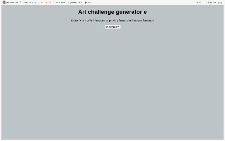 Art challenge generator e