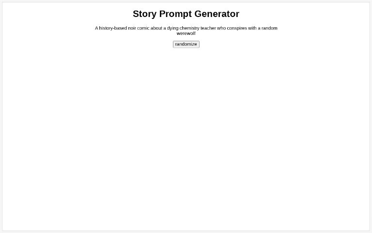 Story Prompt Generator