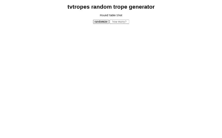 tvtropes random trope generator