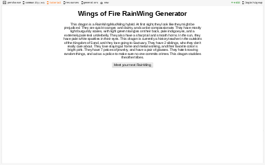 Wings of Fire RainWing Generator