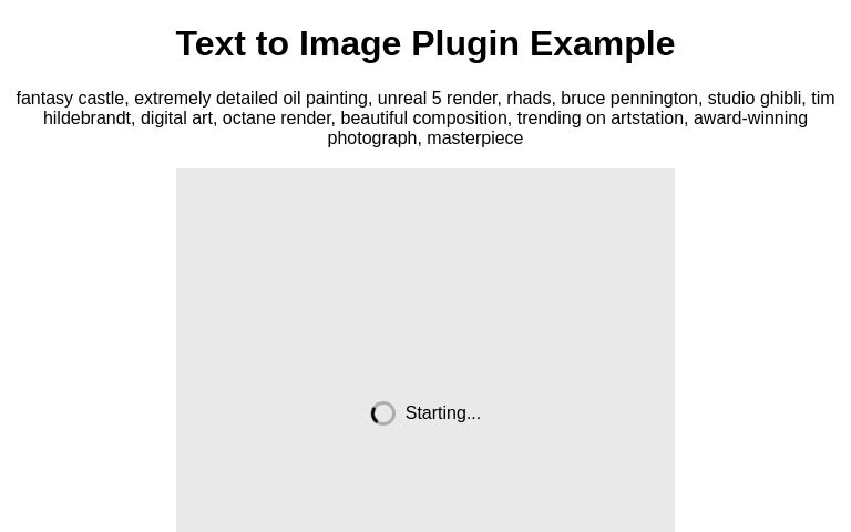 Text to Image Plugin Example