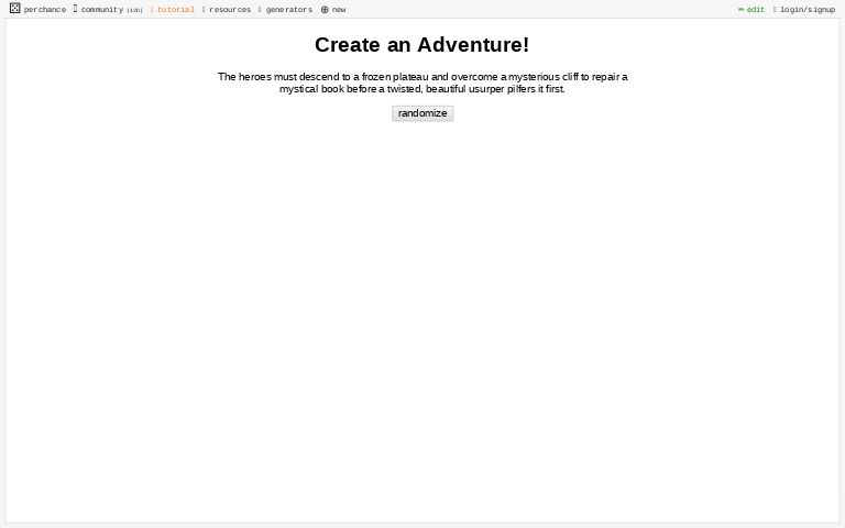 Create an Adventure! ― Perchance Generator