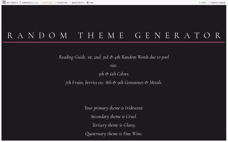 Random Theme Generator