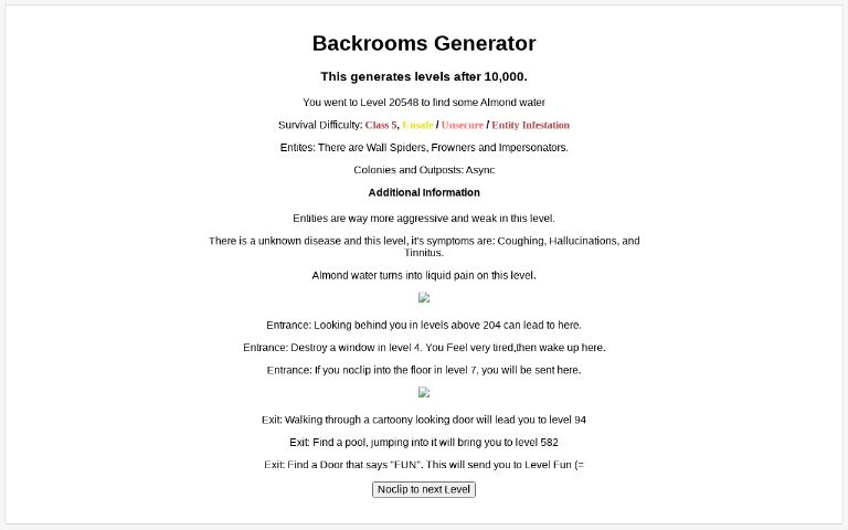 Backrooms Generator