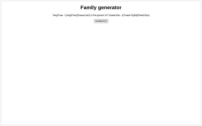 Family generator