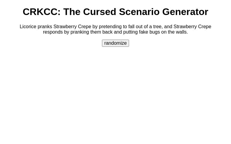 CRKCC: The Cursed Scenario Generator