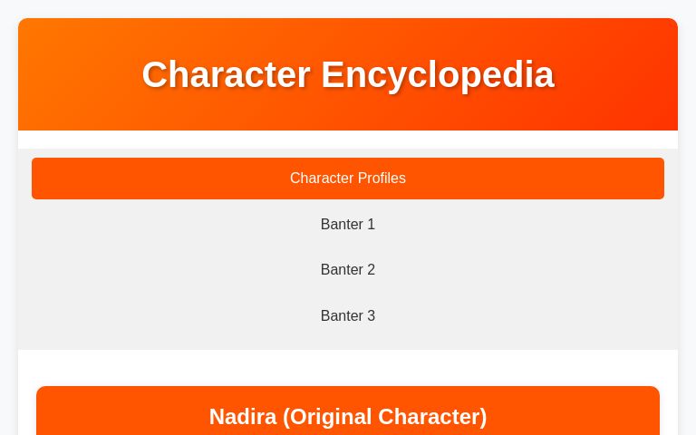 Character Encyclopedia ― Perchance Generator