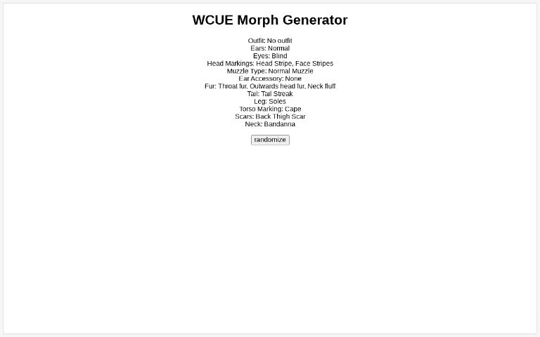 WCUE Morph Generator